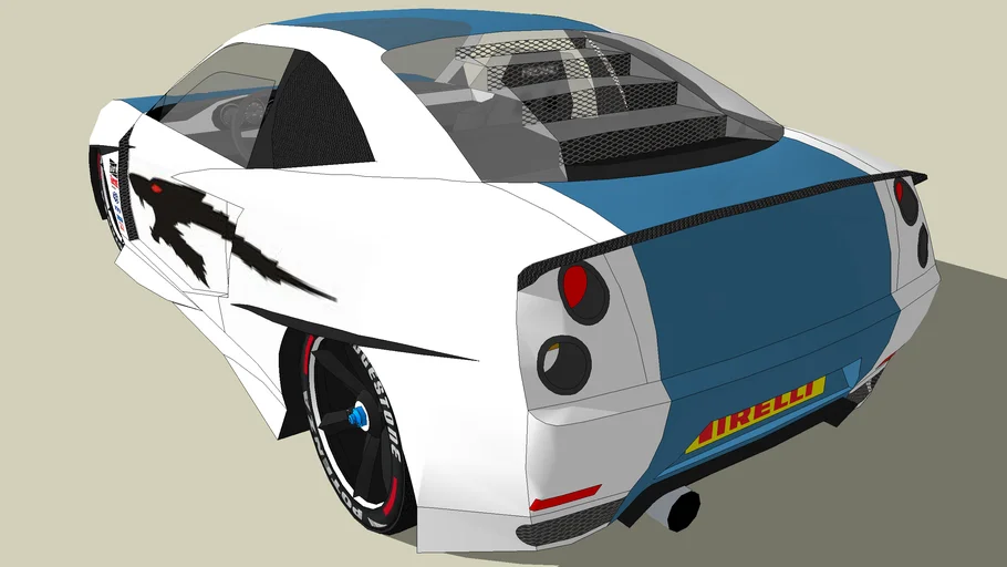 Fiat Coupe Mid Engined Drift Concept | 3D Warehouse