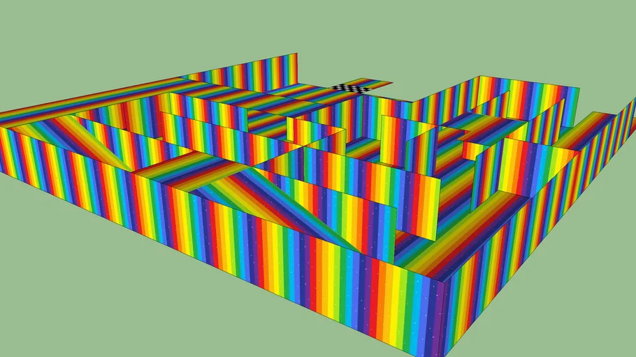 maze.rainbow.2level.thinnwall.91 | 3D Warehouse
