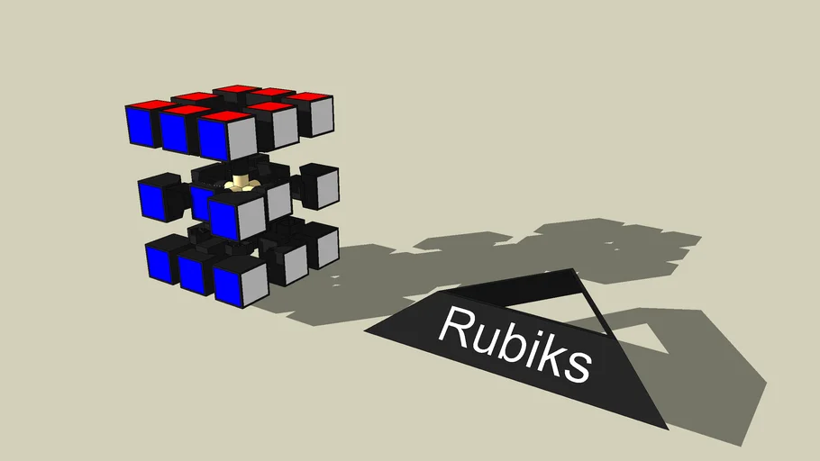 Exploded Rubiks Cube | 3D Warehouse