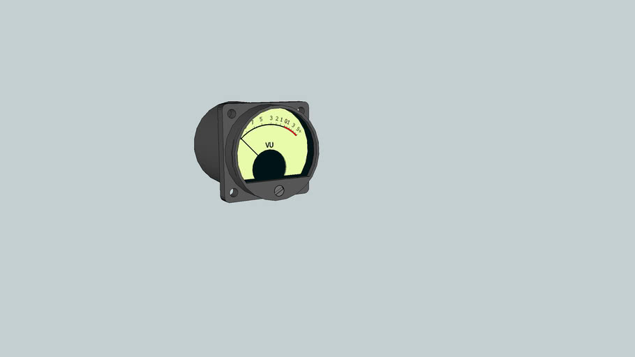 VU meter, round 39mm | 3D Warehouse