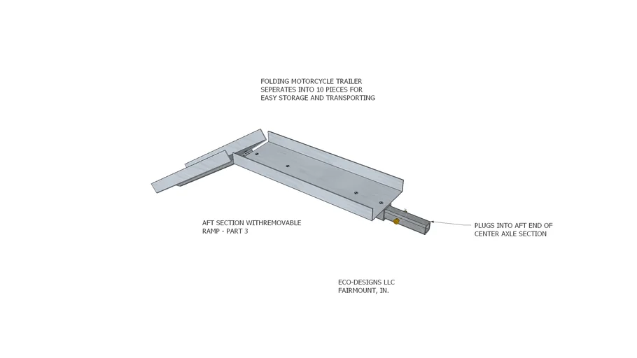 FOLDING MOTORCYCLE TRAILER - PART 3 - AFT SECTION W/ RAMP | 3D Warehouse