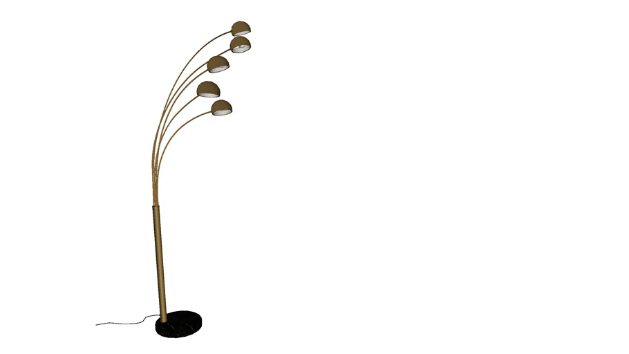 60631 Floor Lamp Five Fingers Brass | 3D Warehouse
