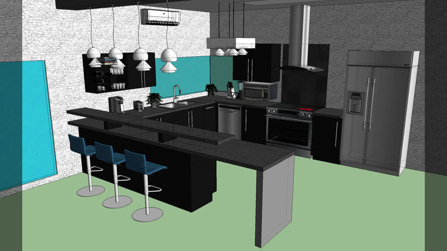 Modern Kitchen Layout | 3D Warehouse