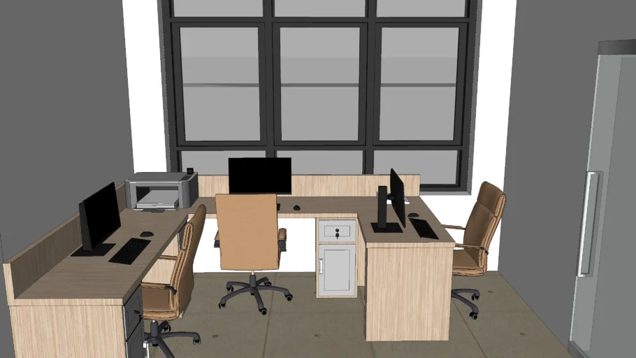 MEJA KANTOR | 3D Warehouse