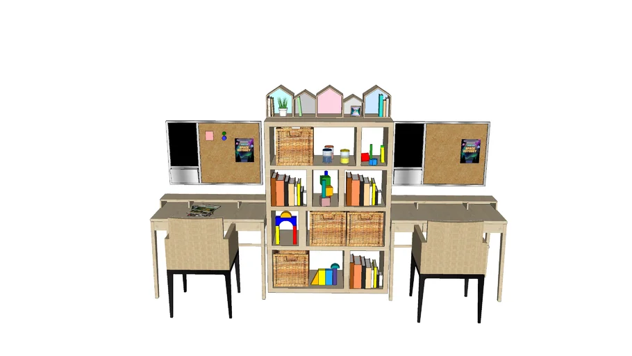 Kids Desk Work Station | 3D Warehouse