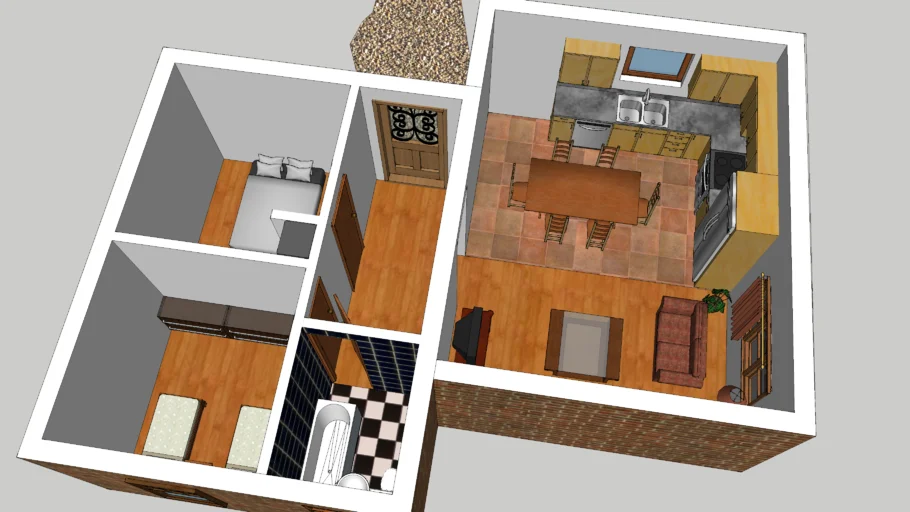 SMALL HOUSE INTERIER | 3D Warehouse
