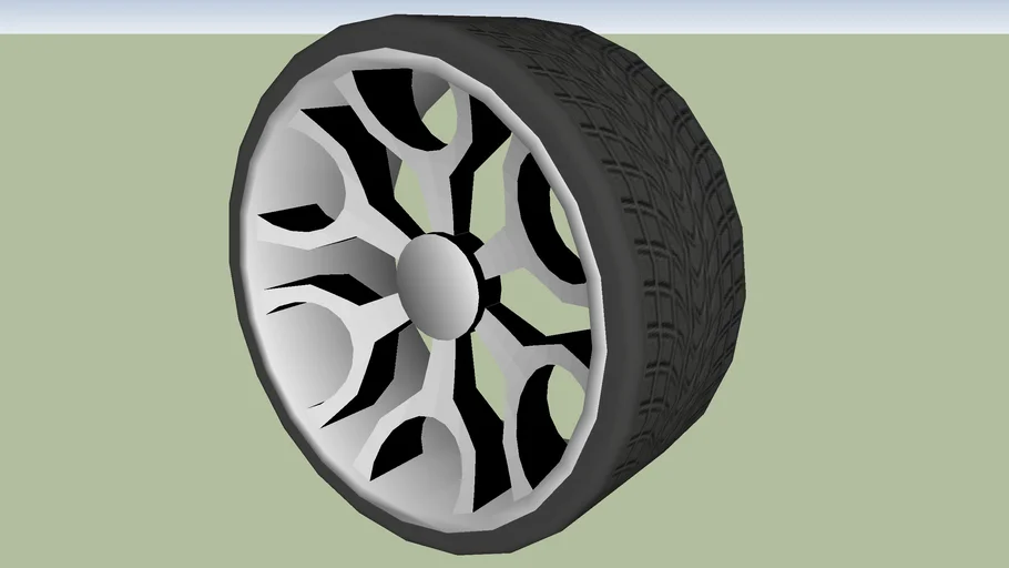 Car Wheel (six spoke) | 3D Warehouse