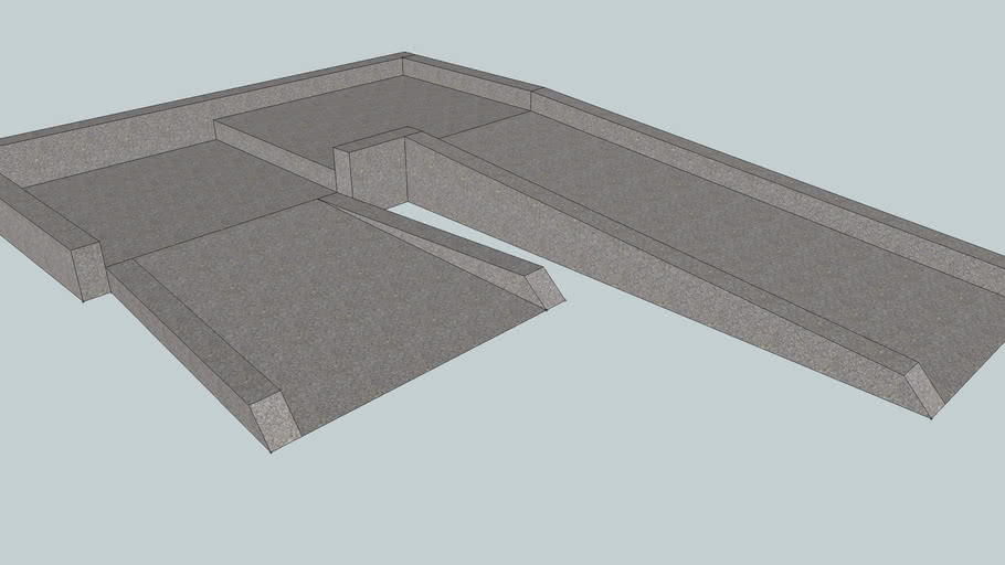 Concrete ramp, U shaped | 3D Warehouse