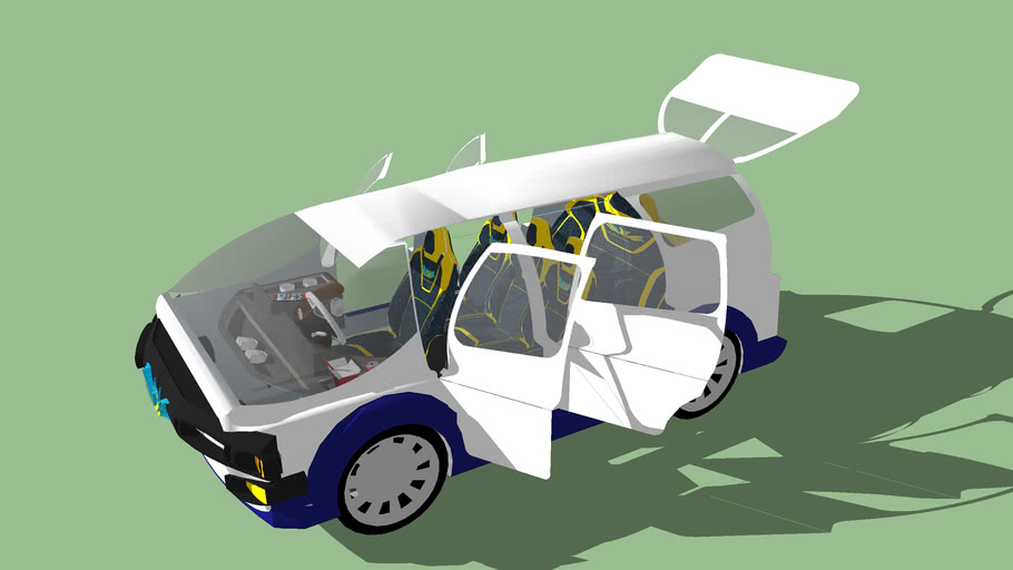 EV Mini-bus (9 seats) | 3D Warehouse