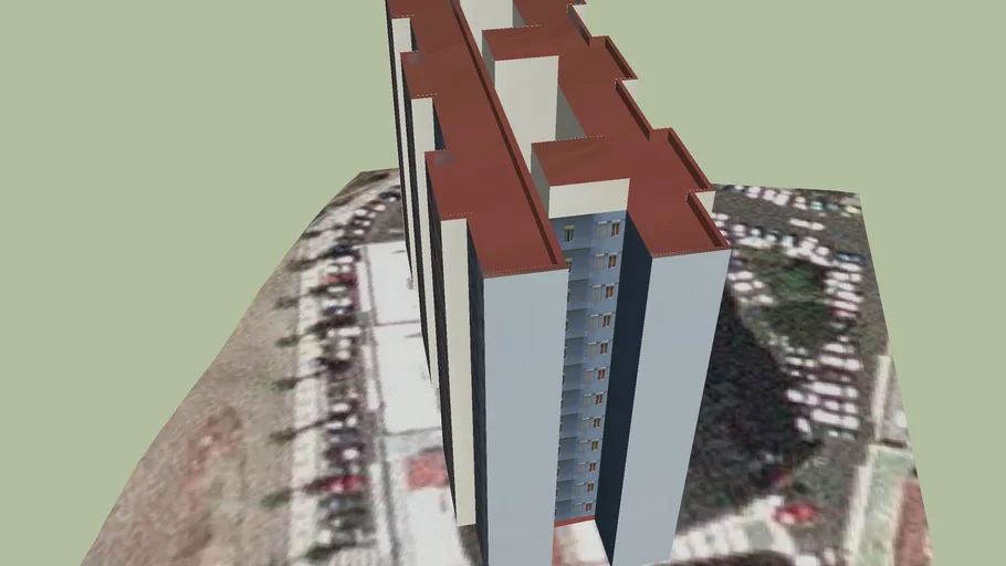 Edificio rojo y azul. Avenida escaleritas | 3D Warehouse