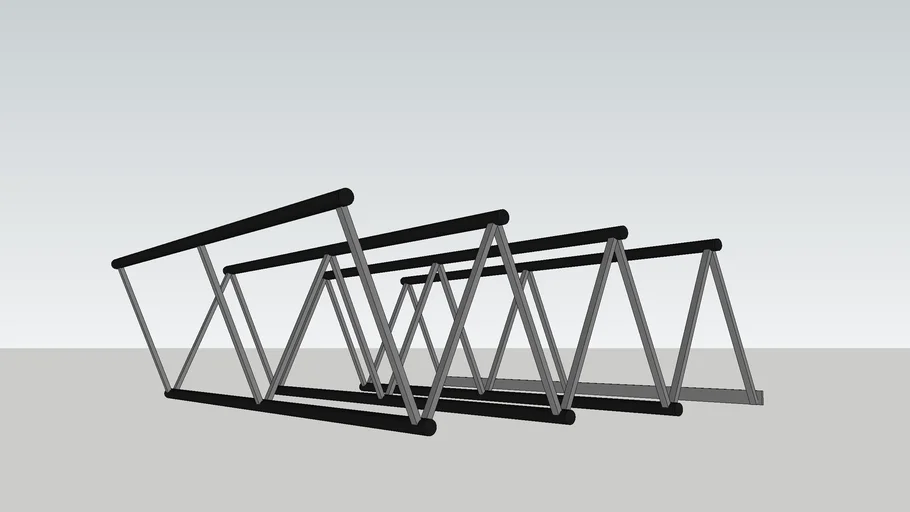 Zig-zag hanging clothes | 3D Warehouse