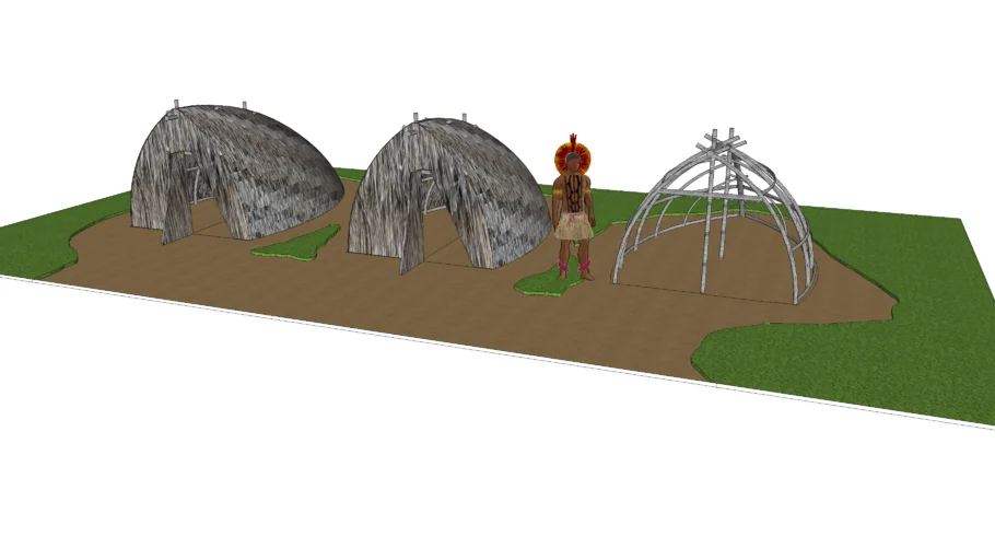 Oca Minuano (Minuano brazilian indigenous house) | 3D Warehouse
