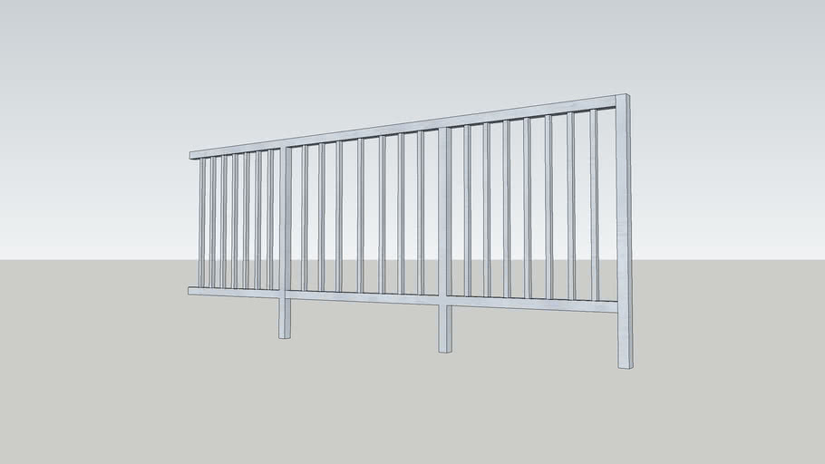 Simple metal handrail 2 | 3D Warehouse