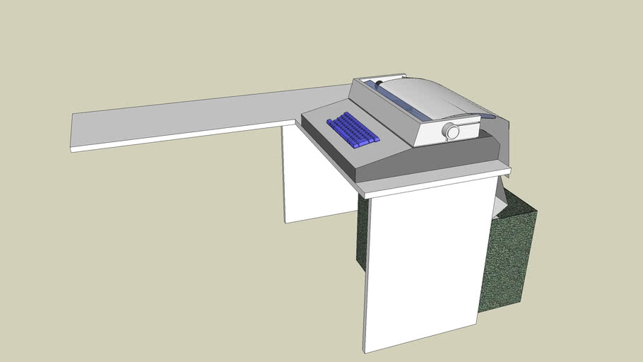 terminal typewriter and table for IBM system/370 | 3D Warehouse