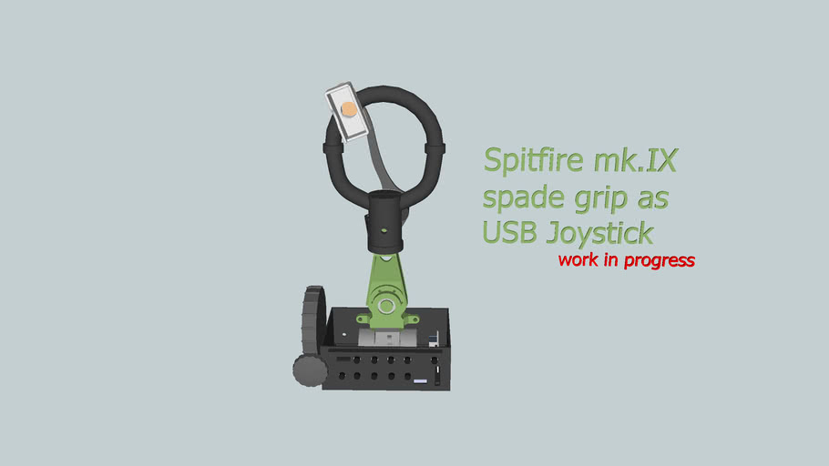 Spitfire mk.IX spade grip USB joystick | 3D Warehouse