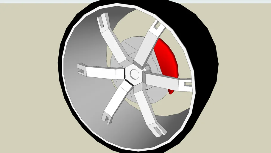 Chrome 6 spoke Rim | 3D Warehouse