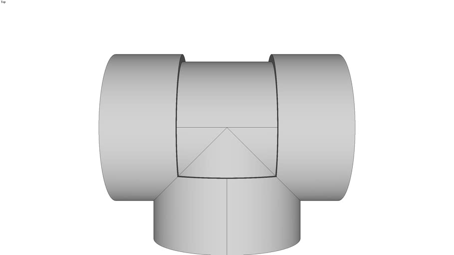 TEE, CLASS 6000 THD MET FTG, MM, ASME B1611, DN 100, Threaded | 3D ...