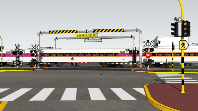 Colombian Transit Level crossing | 3D Warehouse