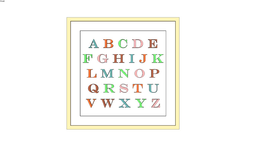 Alphabet Frame | 3D Warehouse