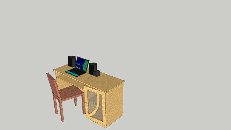Table+Chair+Laptop | 3D Warehouse
