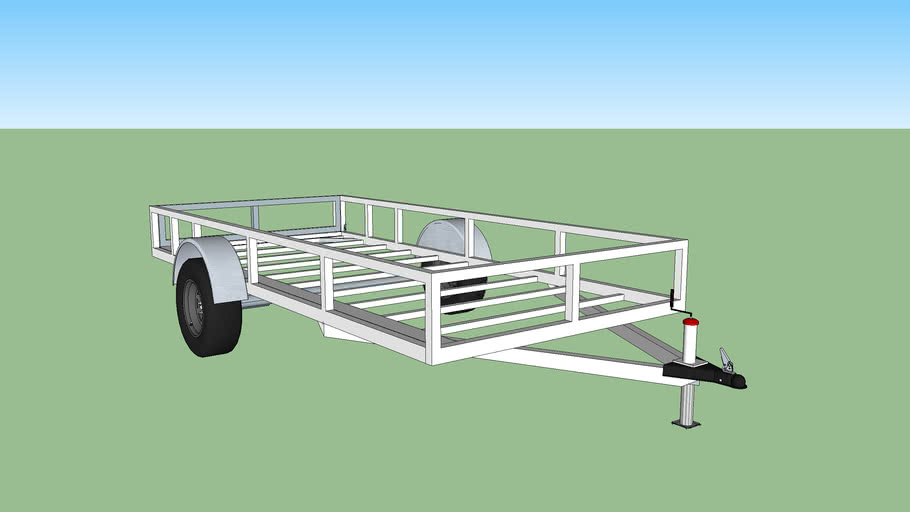 Single Axle Trailer Frame 6'x12' | 3D Warehouse