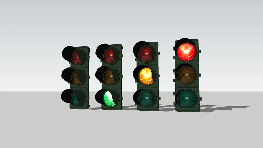 GE Novalux Italian incandescent traffic signals | 3D Warehouse