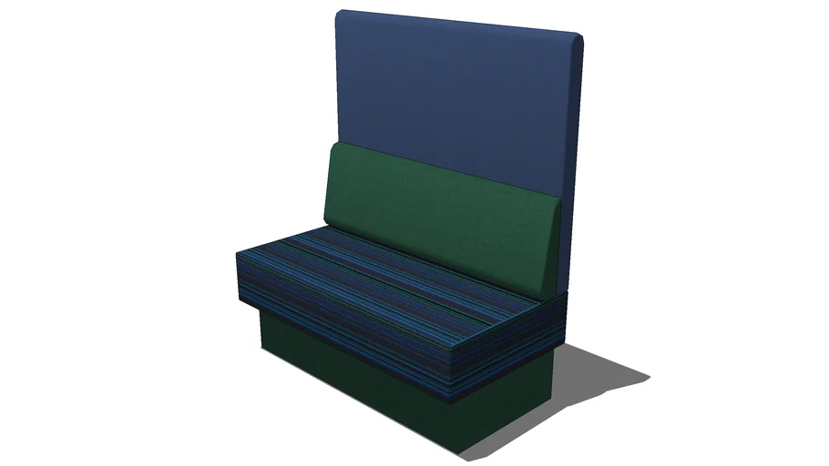 PR34-HB Perimeter High Back Sofa on Plinth | 3D Warehouse