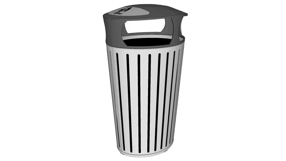 Forms+Surfaces Dispatch Litter & Recycling Receptacle, 45 gallon ...