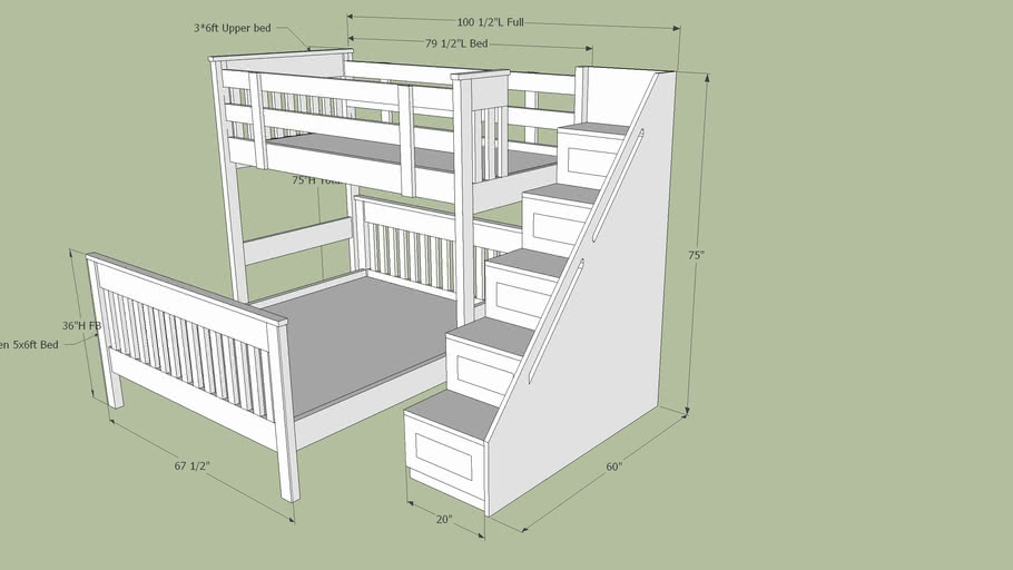 Bunk Bed 004 | 3D Warehouse