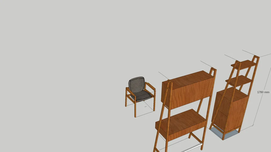 2 parts Rak Belajar | 3D Warehouse