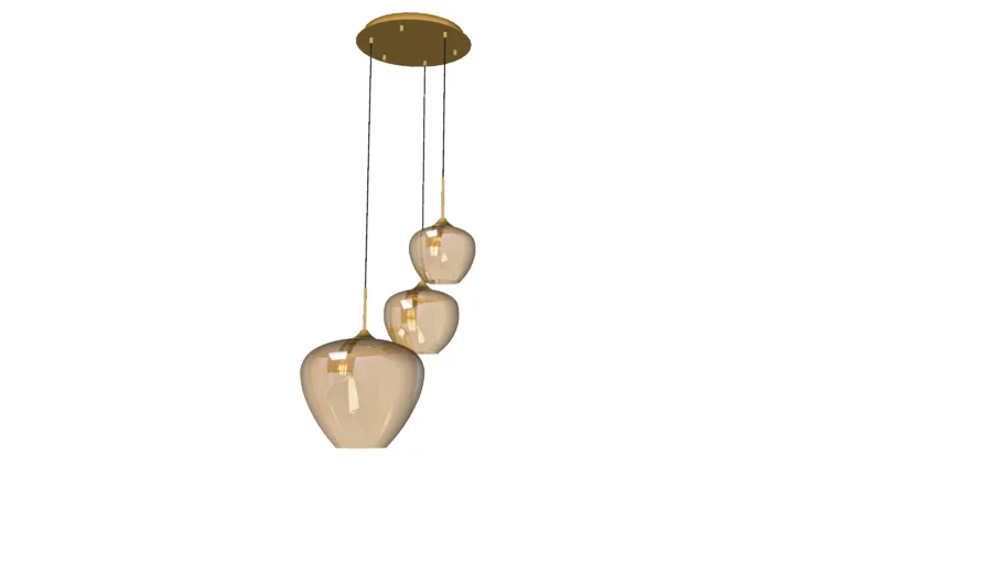 57504 Pendant Lamp Sphere Amber 45cm | 3D Warehouse