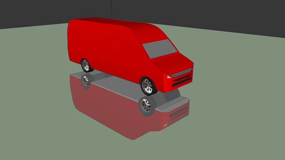 **LOW POLY** Mercedes-Benz Sprinter. RED | 3D Warehouse