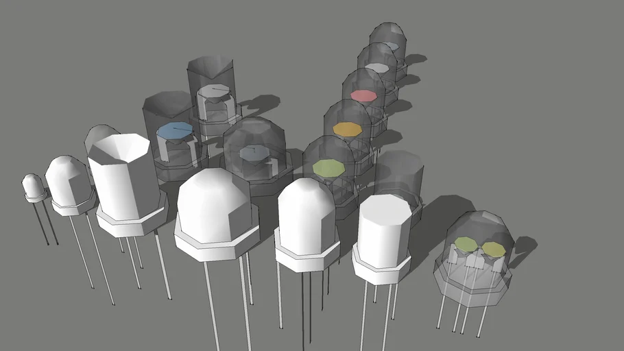 Low-Poly LED colour set. | 3D Warehouse