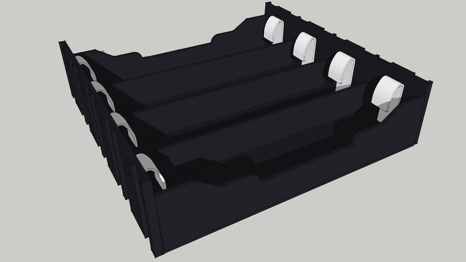 4 x 18650 Battery Holder | 3D Warehouse