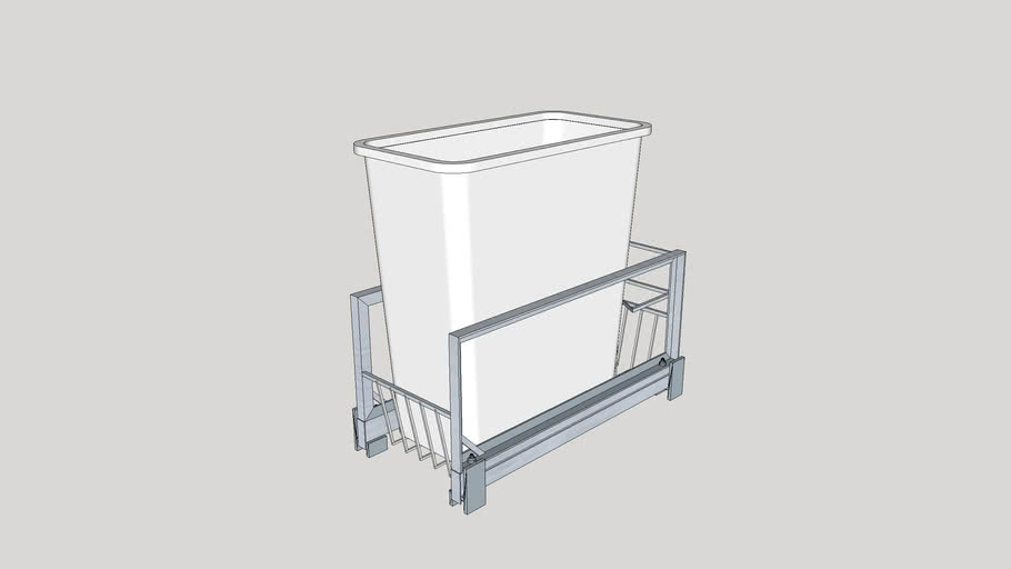 Rev a Shelf 5349-15DM-1 35 Qt Single Trash Pullot | 3D Warehouse