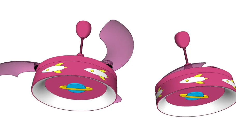 BABY SATURN PINK- Designer Fan by Fanzart VRAY Ready Fan | 3D Warehouse