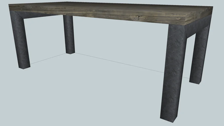 Noba dining tables steel legs | 3D Warehouse
