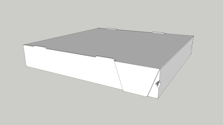 BATTAGLIA Boot of Italy 14 x 2 White/White Pizza Box | 3D Warehouse