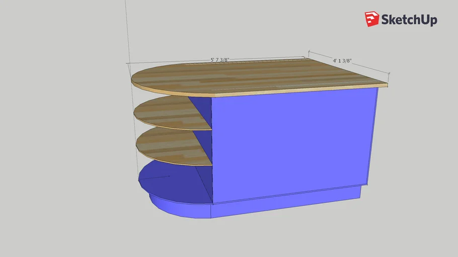 Kitchen Island Round Edge | 3D Warehouse