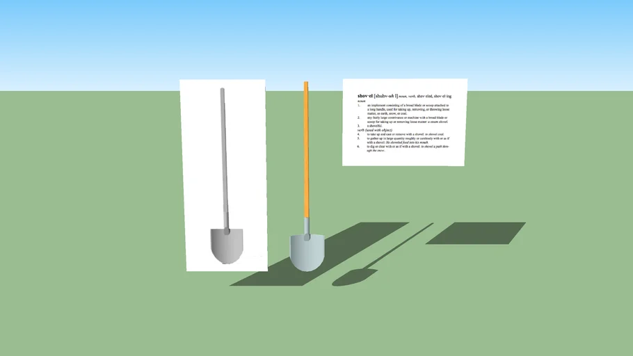 Joseph Kosuth, One and Three Shovels, 1965 | 3D Warehouse