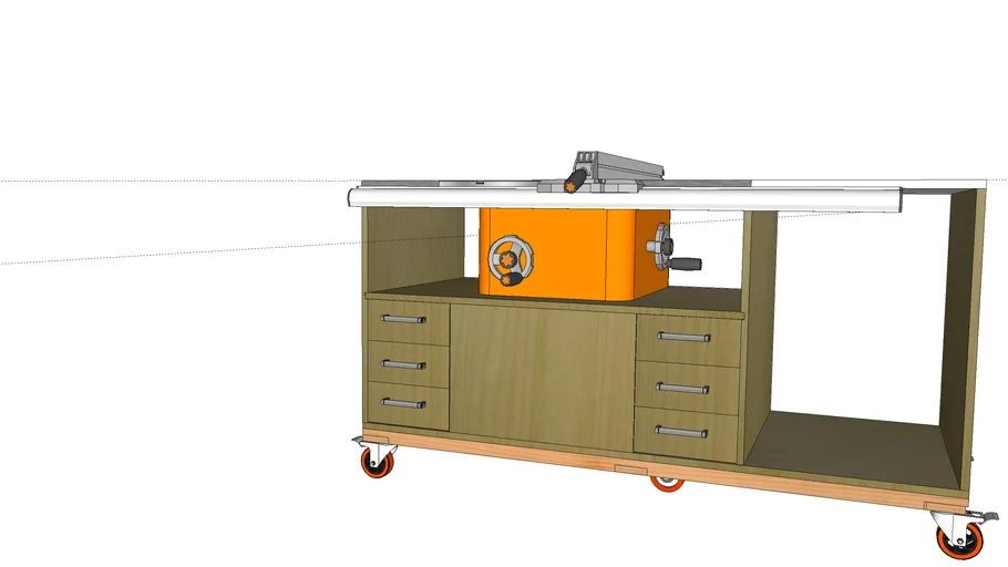 10' Rigid Table Saw Cabinet | 3D Warehouse