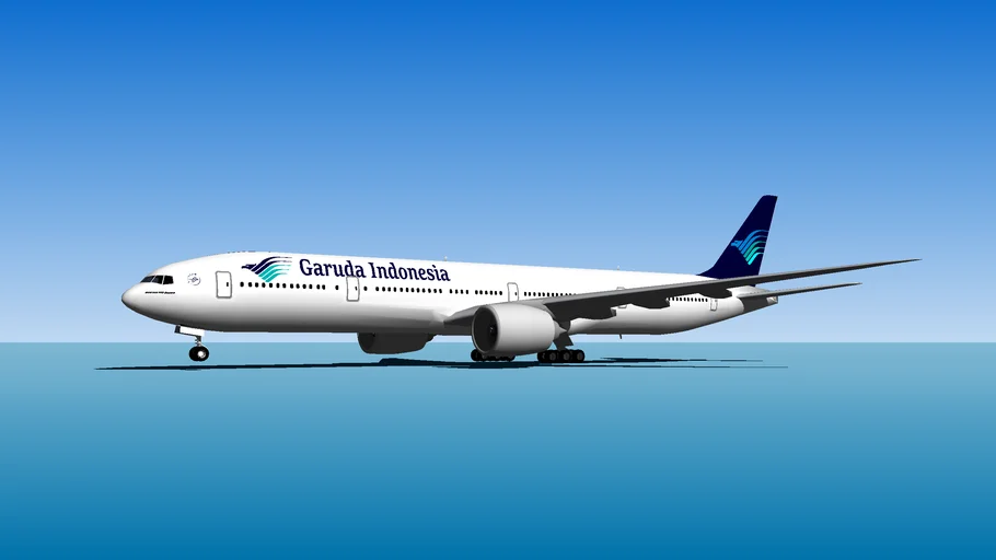 Garuda-Indonesia Boeing 777-300ER Tahun 1985-2009 | 3D Warehouse