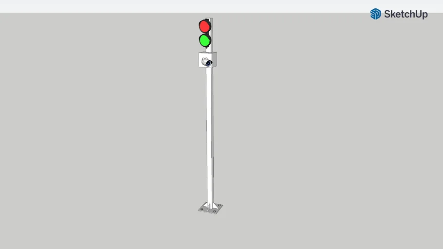 LPR pole, CCTV and Traffic light | 3D Warehouse