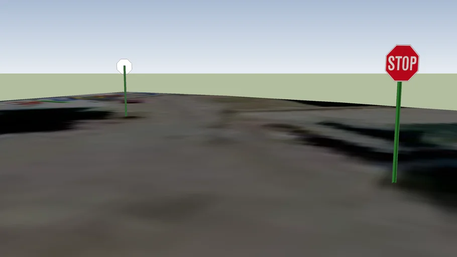 stop signs on chambers st. taylor pa | 3D Warehouse