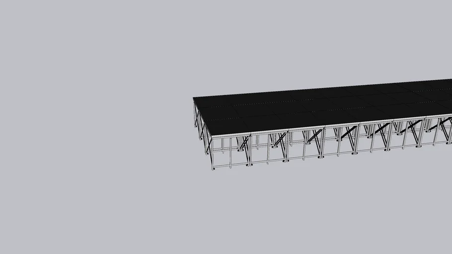 Portable Stage 3d Template Concert Stage 5 3D Model By CGBee