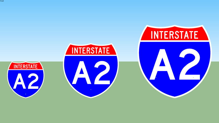 Interstate A2 Sign | 3D Warehouse