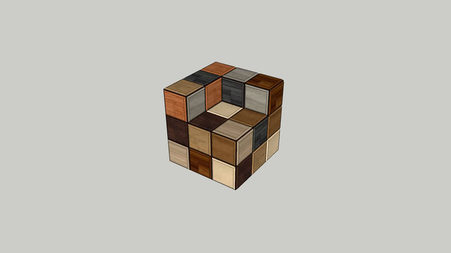 Rubik's Cube Wooden Chair | 3D Warehouse