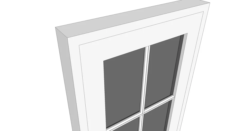 pintu kaca + kusen | 3D Warehouse