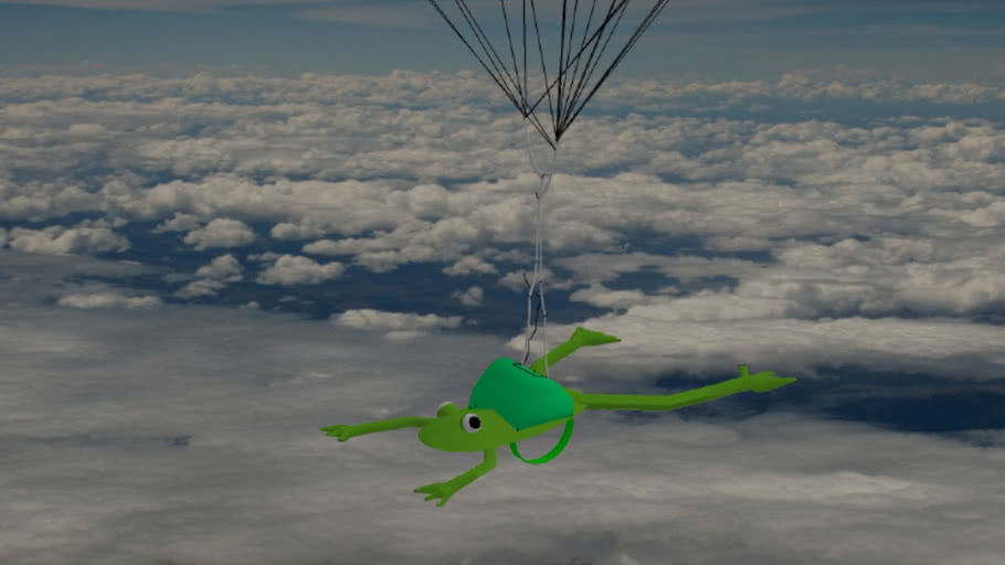 A Skydiving Frog | 3D Warehouse