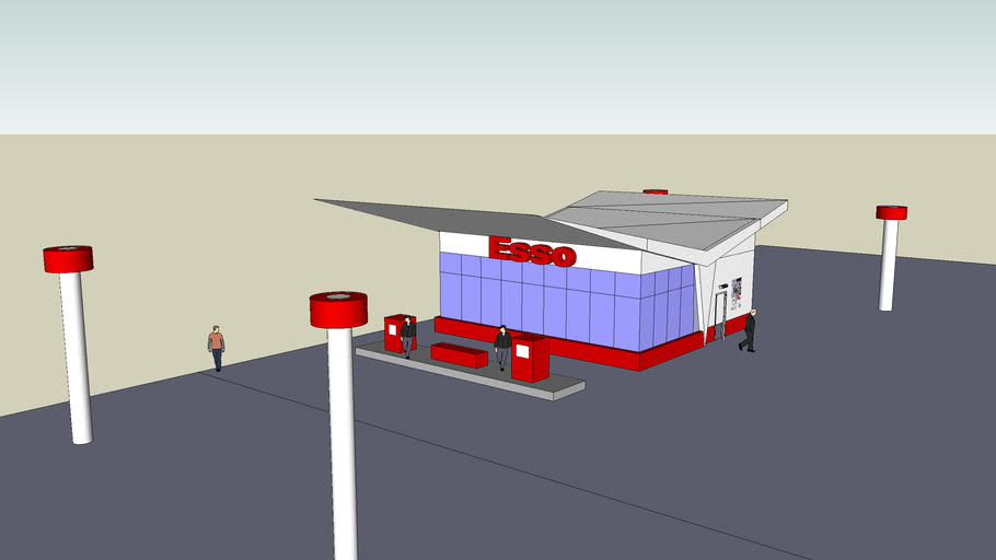 Esso TankStation Dudok | 3D Warehouse